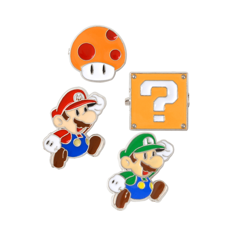 Set 4 Pins Super Mario Bros | Pixeleate