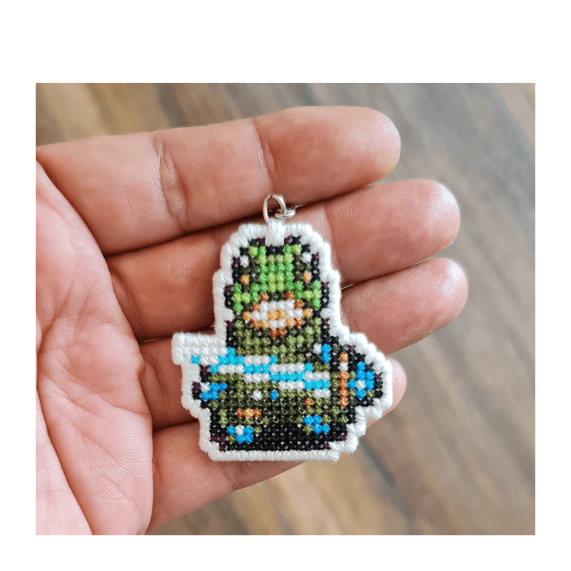 Llavero Tejido Frog Chrono Trigger SNES | Pixeleate